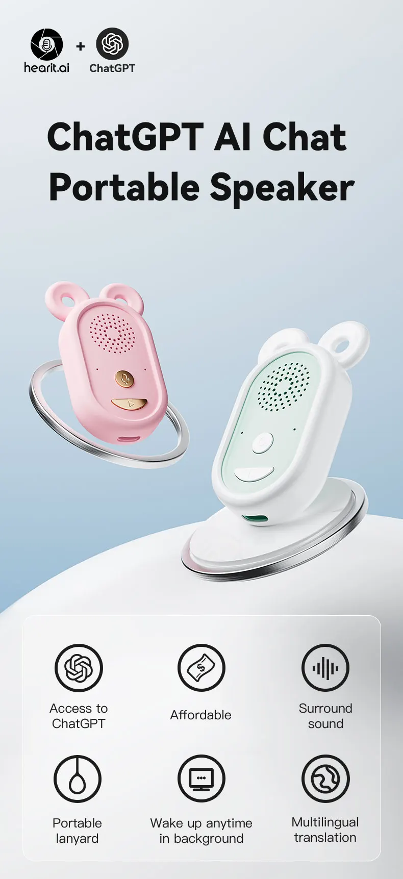 Voice Driven AI Gadget Chatmic - Chatgpt Compatible Smart Microphone