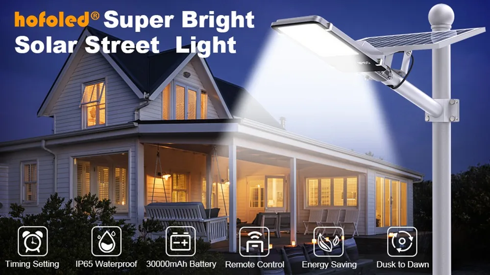 Hofoled Solar Projector With Motion Sensor Outdoor Waterproof Luces Led ...
