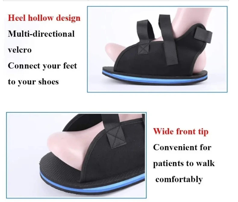Post-op Medical Walking Shoes Cast Foot Brace Broken Toe Support For ...