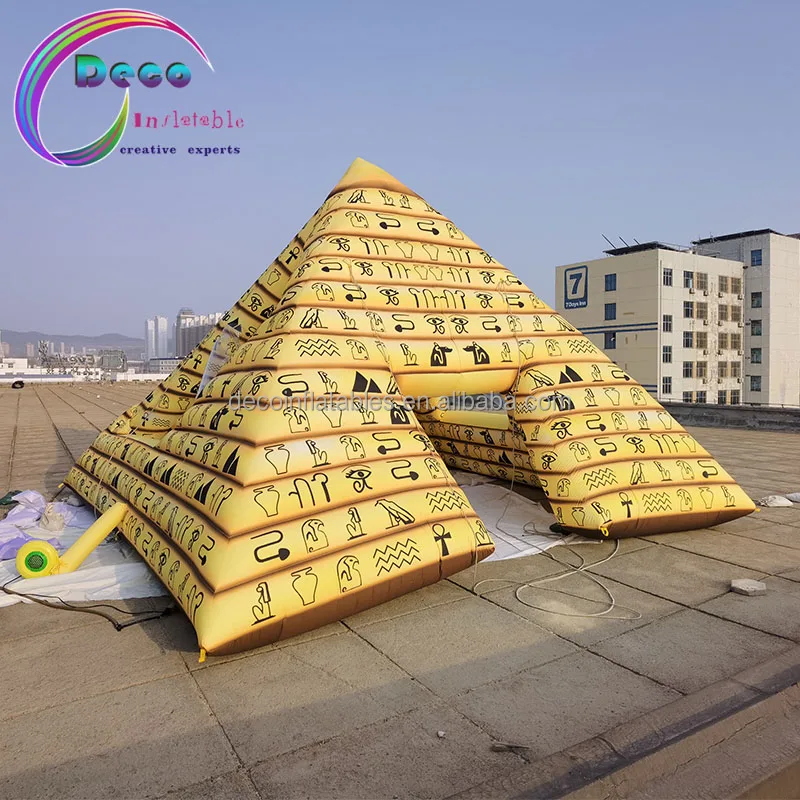 Giants Building Pyramid Video - Inflatable Model Demonstration