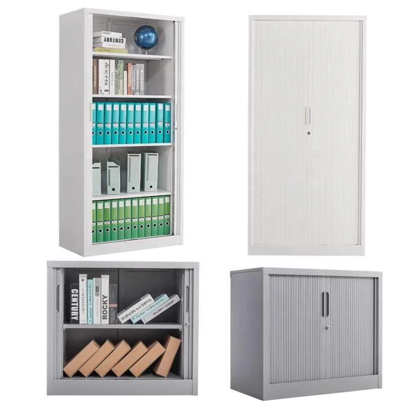 Office metal storage cabinet Roller shutter cupboard Tambour door ...