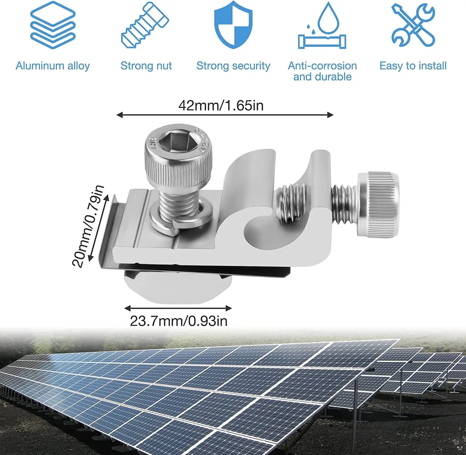 Aluminum Ground Mount Solar M8 Solar Grounding Lug Kits M6 Ground ...