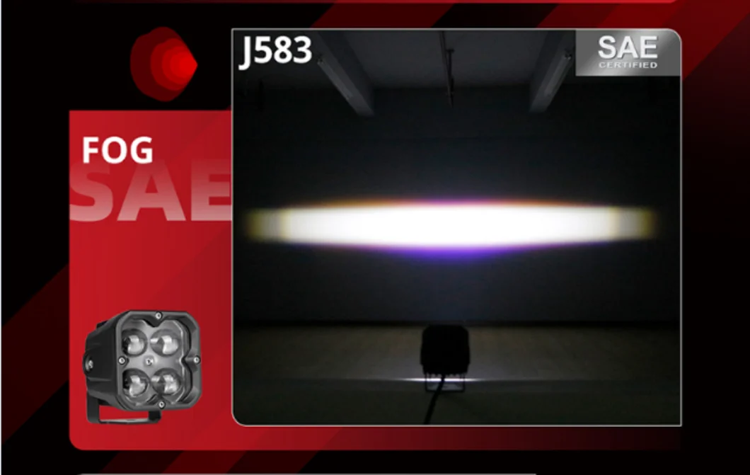 Auxiliary SAE Fog Beam 3012 20W Work Light with High Quality Off-Road ...