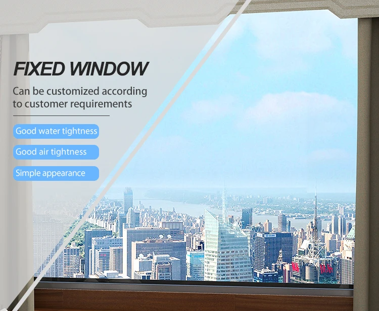 High Quality Fixed Ventilation Aluminum Fixed Panel Large Glazing Fixed ...