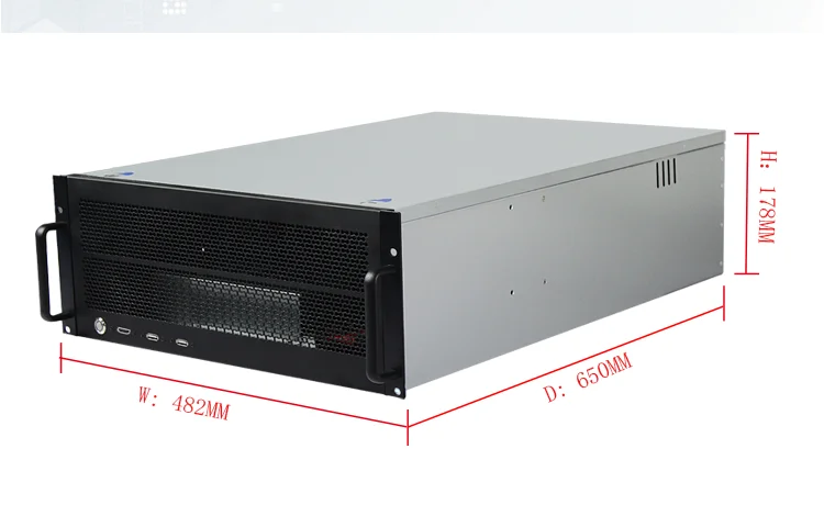 4U Rackmount 8 GPU Server Rig with 3865U MB & 2000W PSU