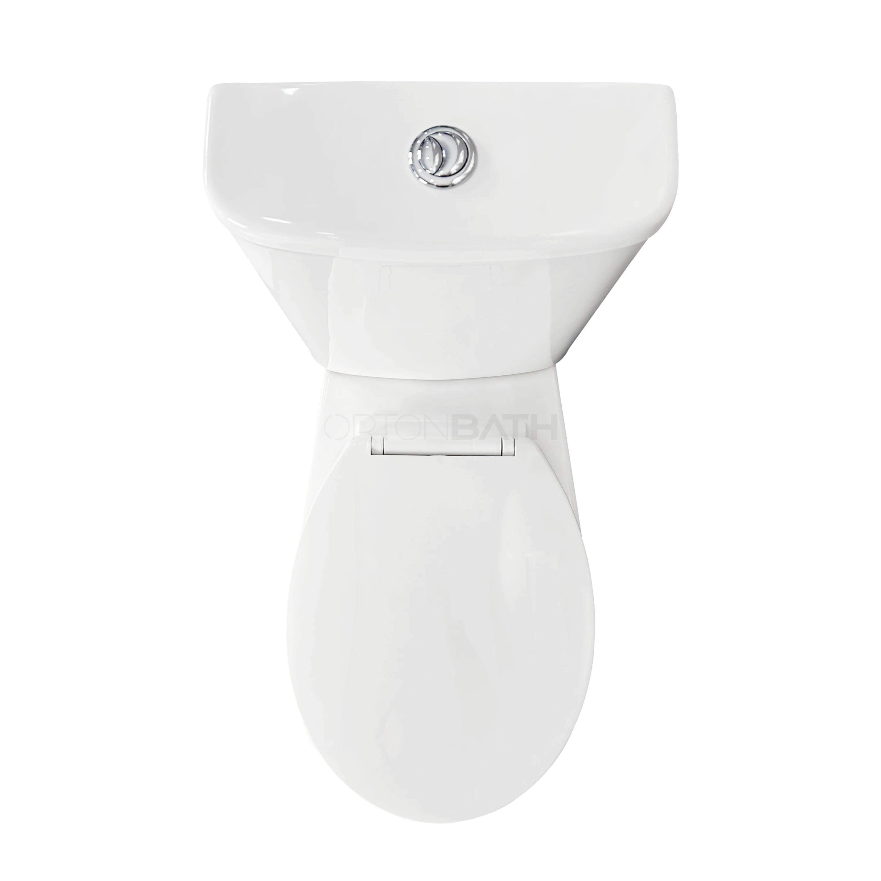 Ortonbath New Design Rimless Washdown Close Coupled Two Piece Toilet ...