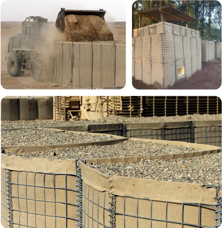 Sand Filled Hesco Bastion Barriers Blast Gabion Walls With Geotextile ...