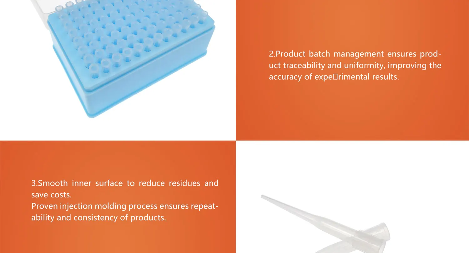 Megarobo 50ul 250ul 1000ul 1250ul Disposable Lab Micro Plastic Filter ...