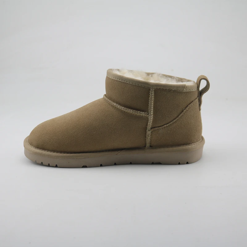 Classic Short Mini Boots Cow Suede Upper Sheepskin Lining - Buy Suede ...
