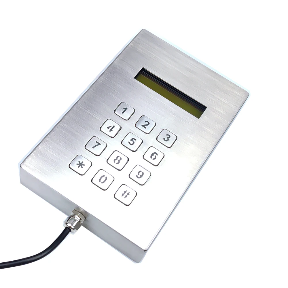 IP65 waterproof 12 keys stainless steel rugged metal back lighted ...