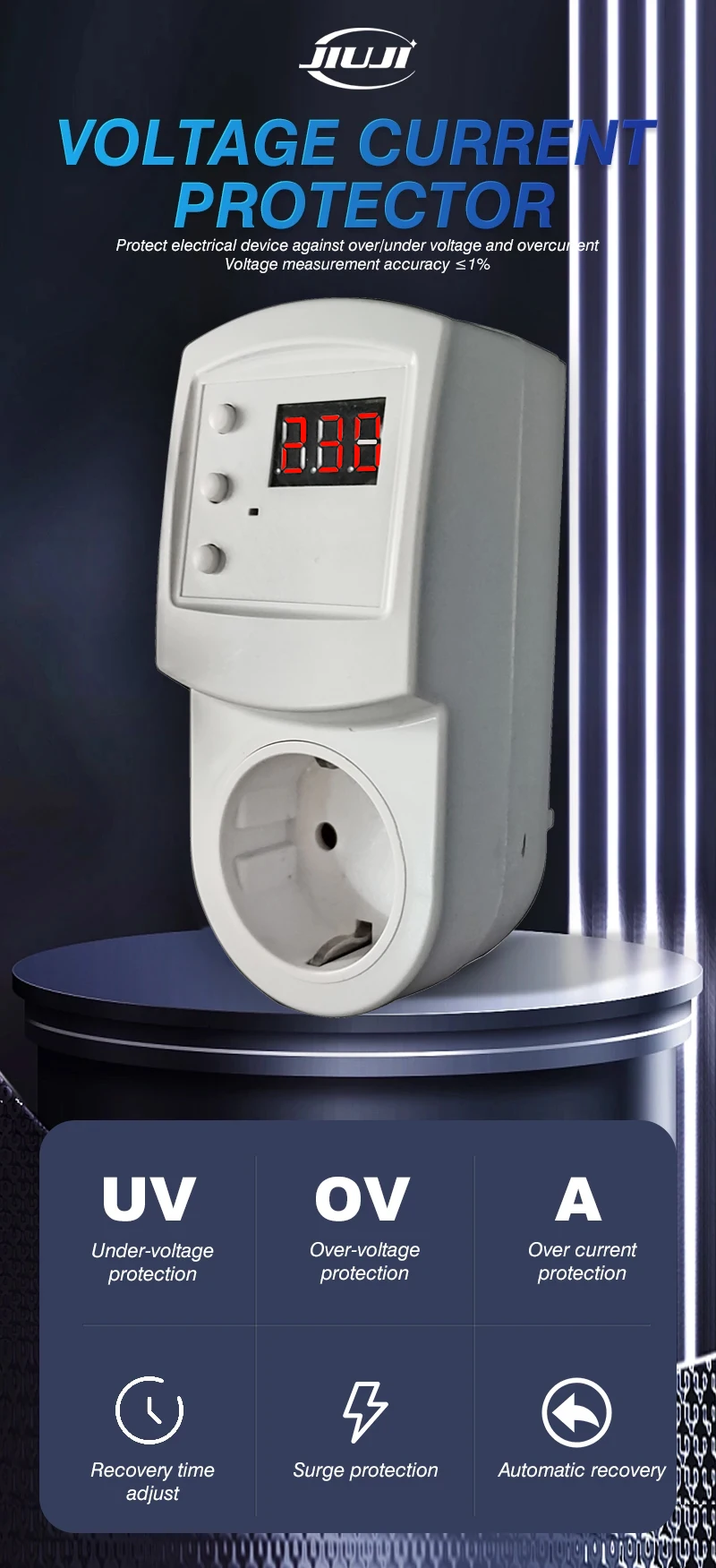 JJSV-16 16A Voltage Protector for Refrigerators & Freezers - Powerful ...