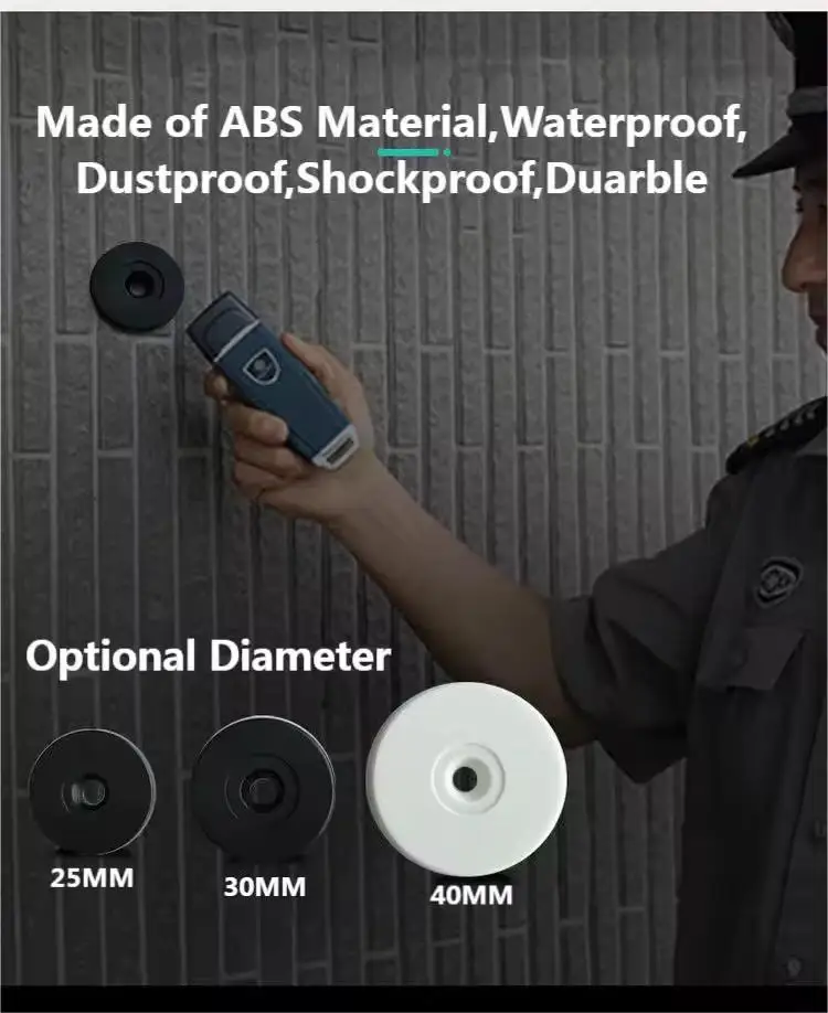 Custom Logo/size NFC Patrol Token Tag ABS Security Tag