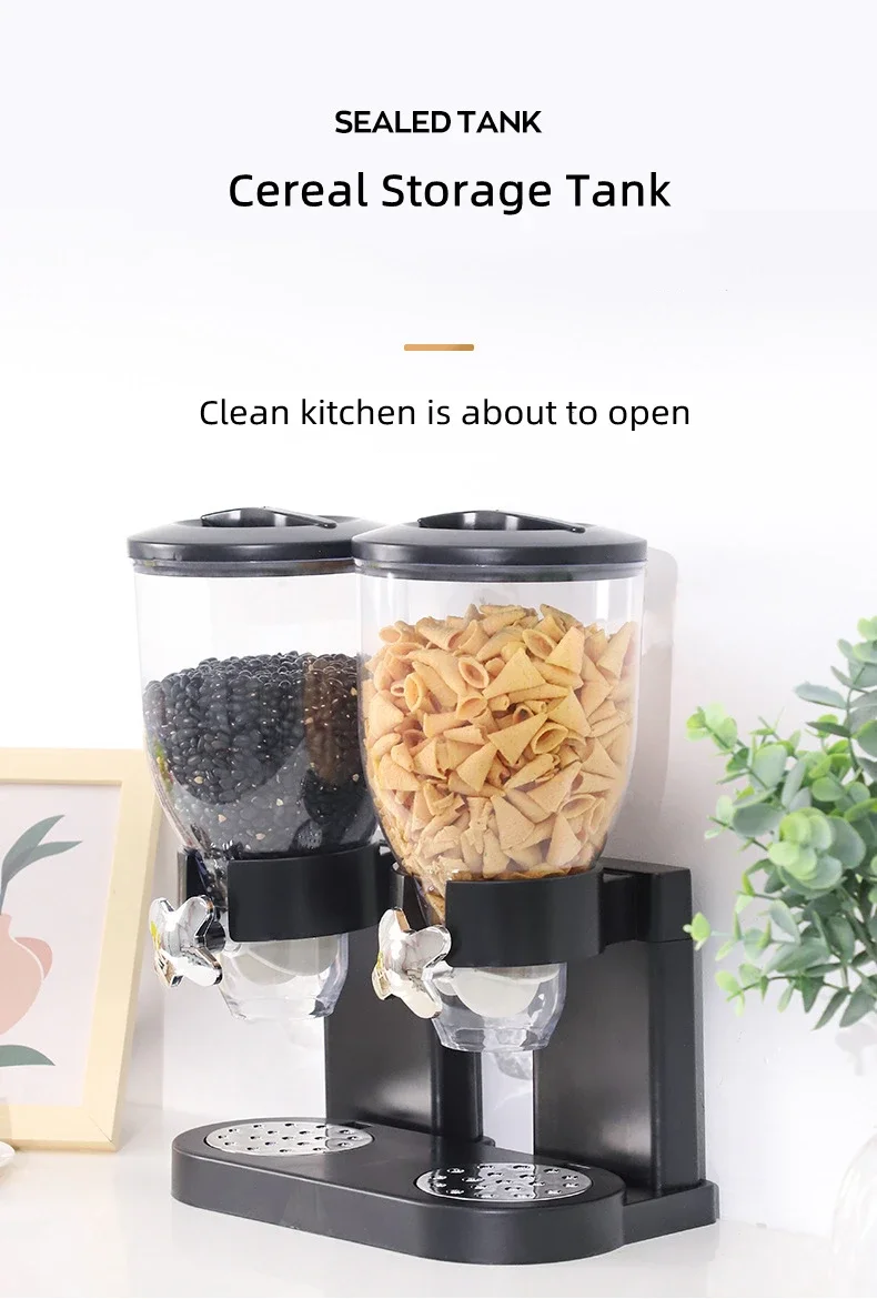 Cereal Grains Storage Dual Control Bins Kitchen Storage Containers Bulk ...