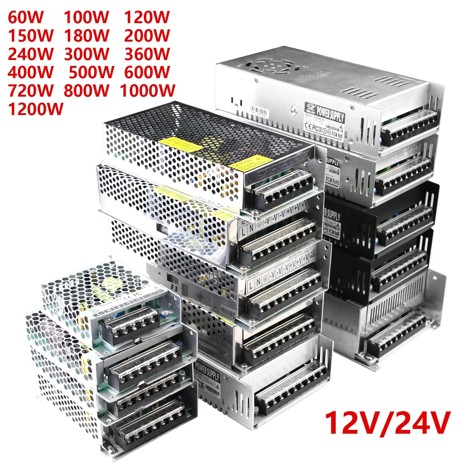 110V 220V AC DC 24V 5 Amp Switching Power Supply for CCTV
