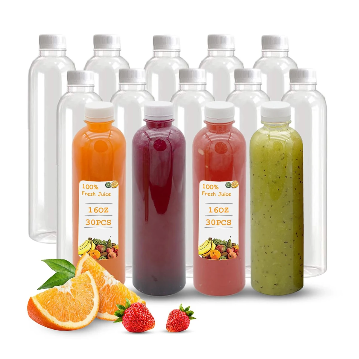 100ml 200ml 250ml 300ml 500ml Disposable Pet Plastic Juice Bottle And Pet Enzyme Bottle With ...