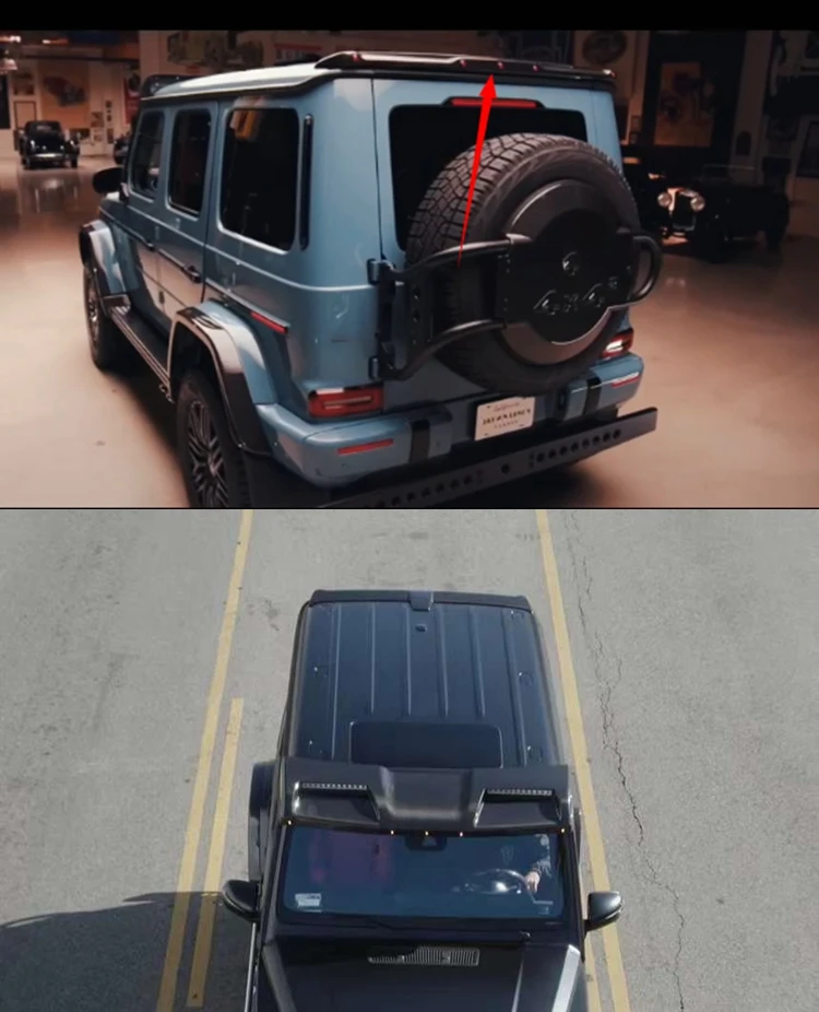 G Class W463a 4x4 Rear Spoiler With 5 Leds(americanvehicle) Carbon Rear ...