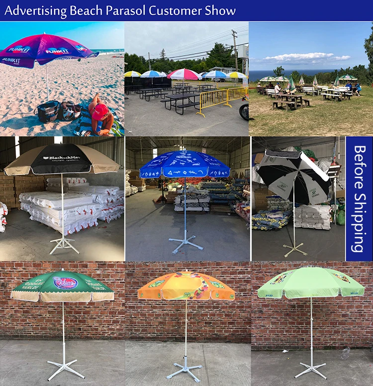 Advertising and Promotional Parasol Custom Logo Print Waterproof Sun ...