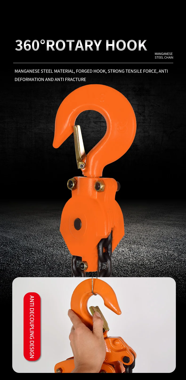 New Design Ton Chain Blocks Tools Lifting 10 2T 2 110v Multi Functional ...