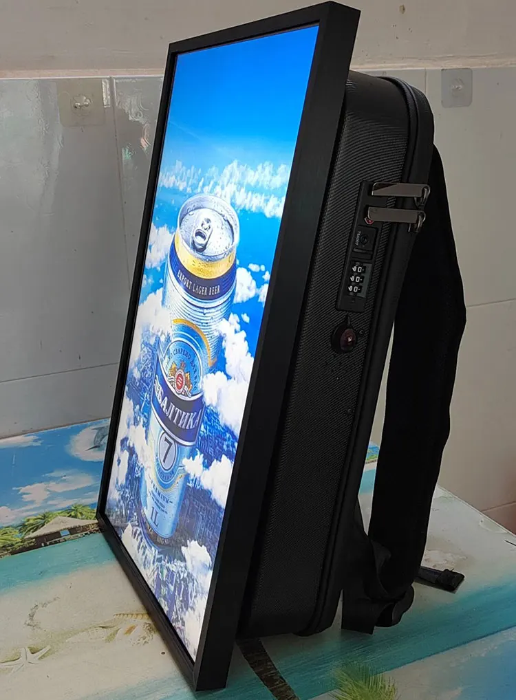 21.5 Inch Advisement Player Mobile Outdoor Backpack Lcd Screen Battery ...