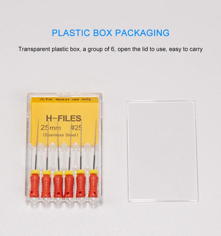 Types Of Rotary Endodontic H File Manual Root Canal File Taper Of ...