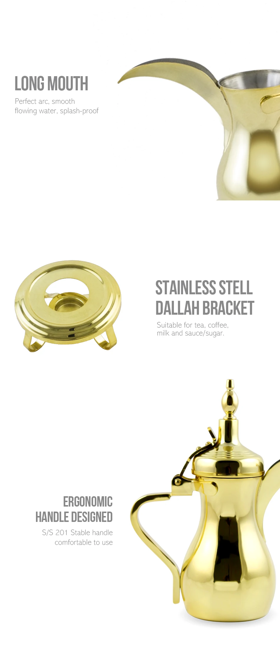 Portable Arabic Coffee Dallah Set - Perfect for Home or Travel