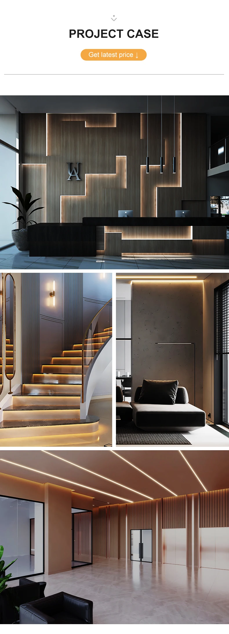 17*7mm Led Profile Bracket Recessed Installation Led Strip Aluminum ...