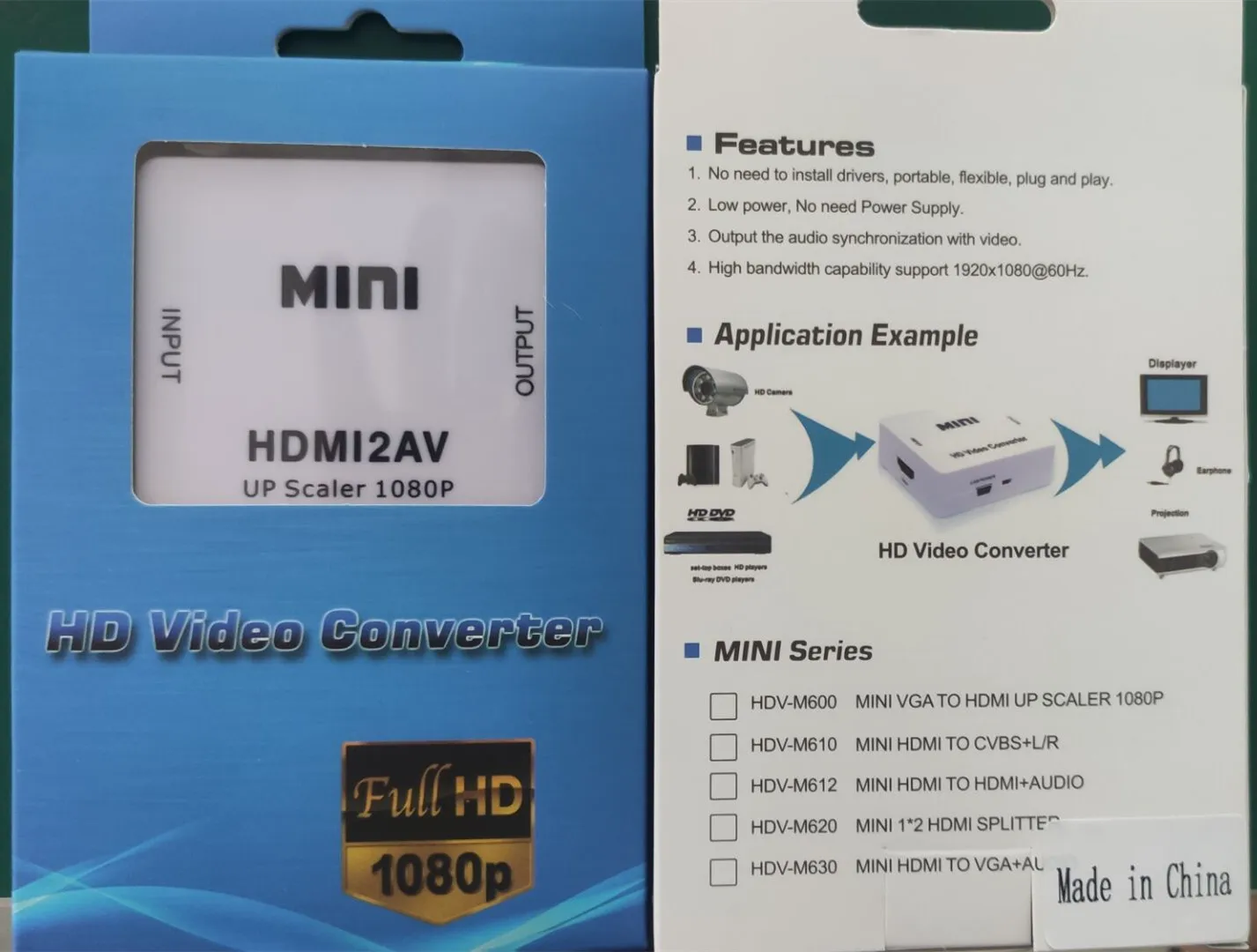 High Quality Wholesale 1080p 60hz Mini Size 1080p Hdmi2av Hdmi To Av ...