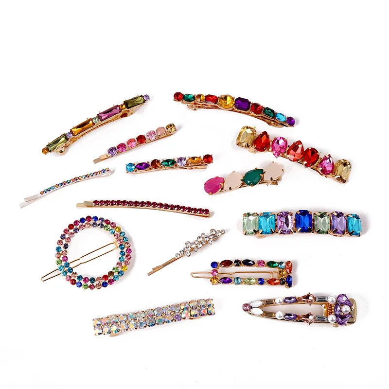 100Pcs/Pack Custom Bob Pin Black Gold Blonde Strong Metal Grip Flat ...