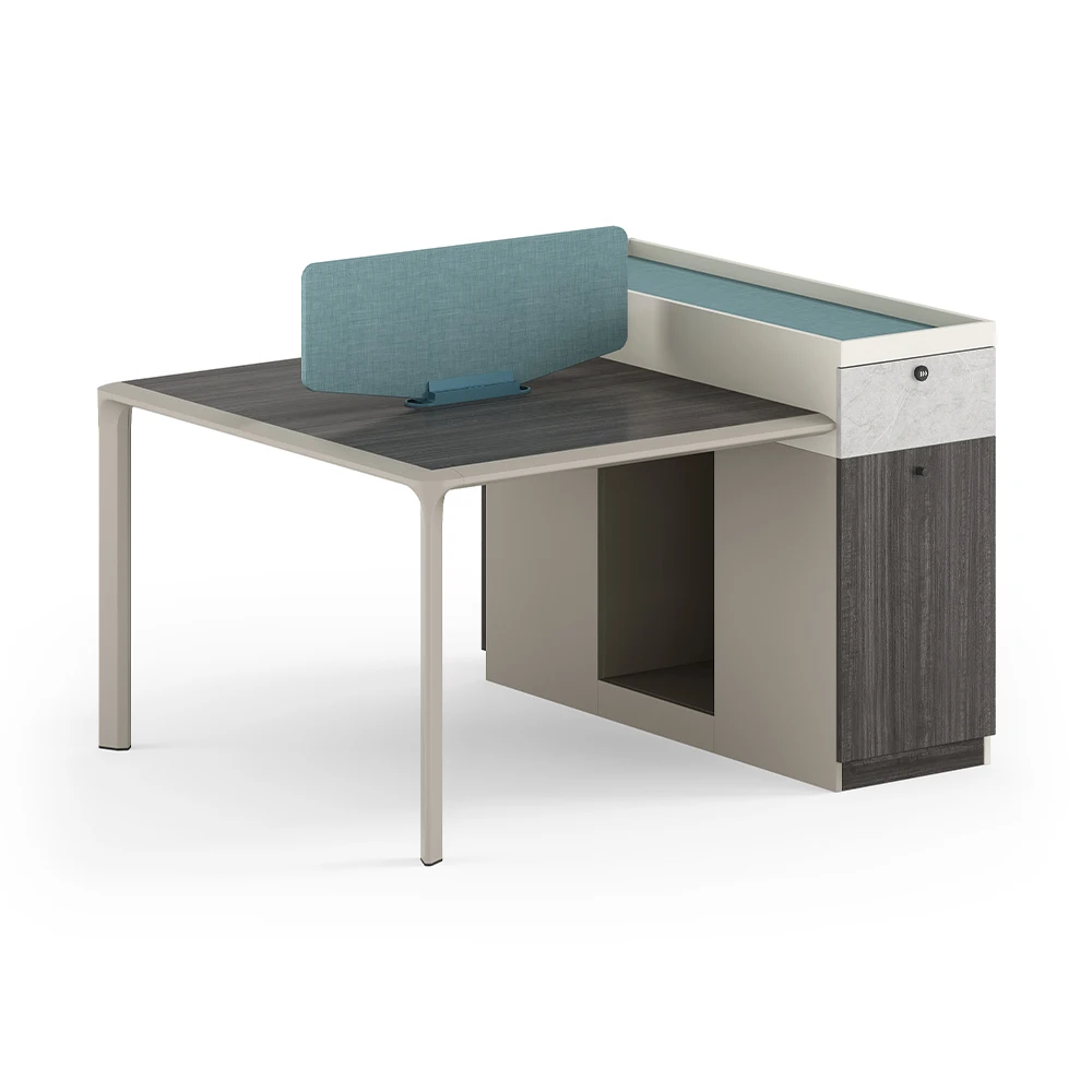 Office Cubicle Wooden Partition Staff Workstation Table Staff Office ...