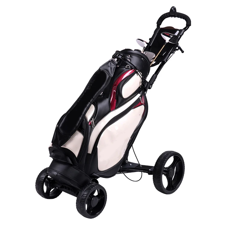PGM QC0927 Portable Golf Trolley - 4 Wheel Folding Cart