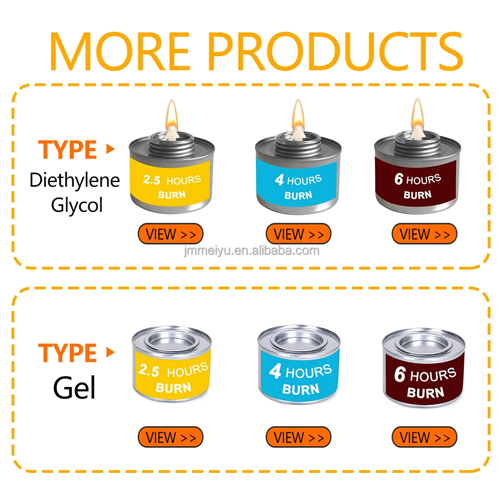 6 Hours DEG Fuel for Chafing Dishes - Eco-Friendly Food Warmer