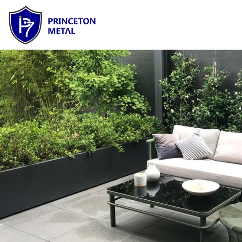 Outdoor Large Aluminium Planter Rectangular Garden Flower Pot Metal ...