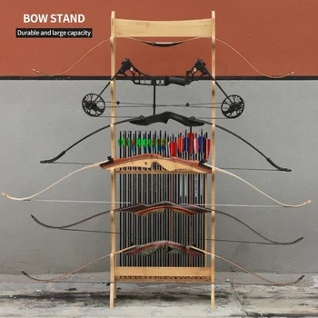 Bow Stand Archery Hall Wooden Traditional Recurve Compound Bow And ...
