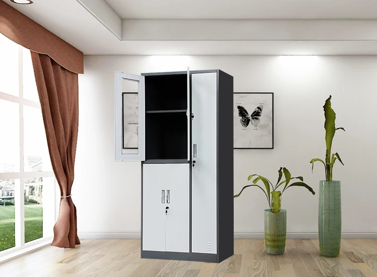 Grey White Clothing Storage Office Cabinet With Locker - Buy Convenient ...