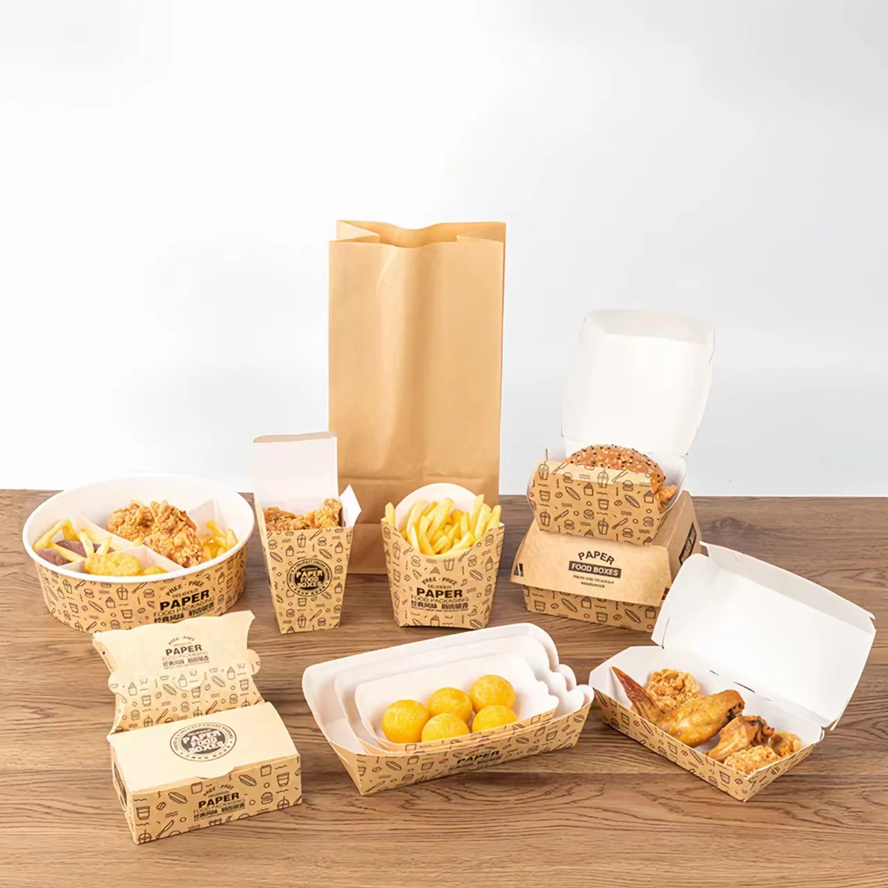 Custom Take Away Food Packaging Box - Disposable & Recycled