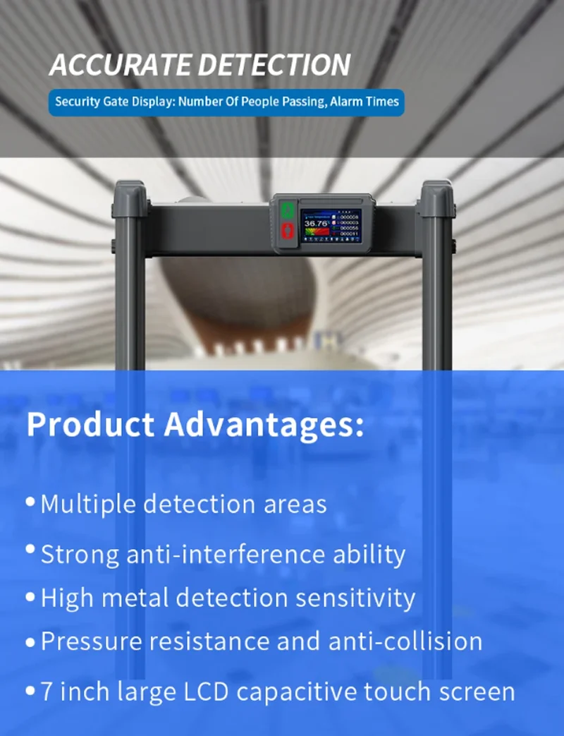 Arch Door Frame Industrial Metal Detector Walk through Security Gate ...