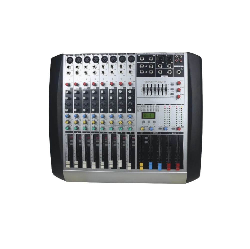8 Channel Mixer Console Professional Mixer Computer Recording Live Home ...