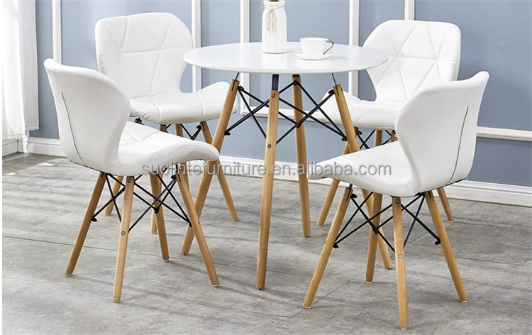 Wholesale Nordic White Wood Modern Mdf Dinning Table Round Coffee Table ...