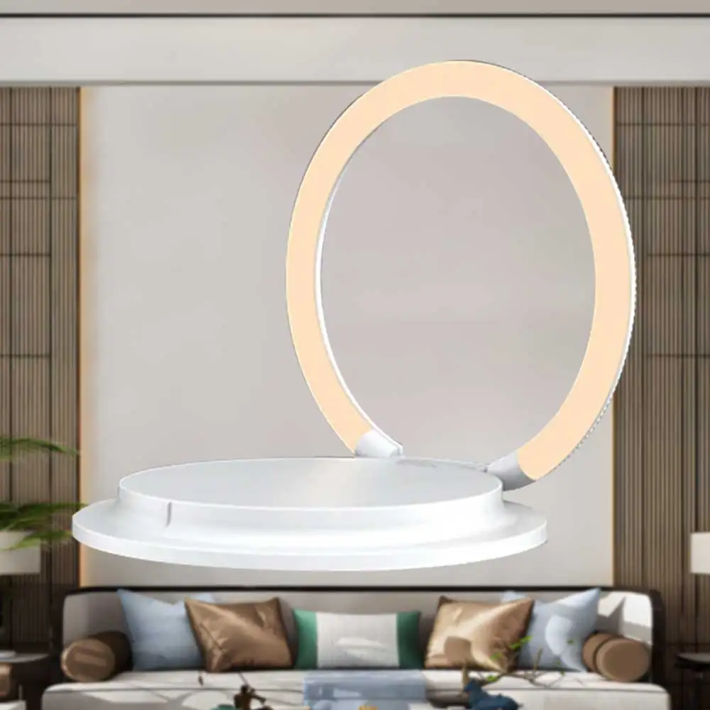 Oswell 15w Wireless Charger Led Desk Ring Light Holder With Touch ...