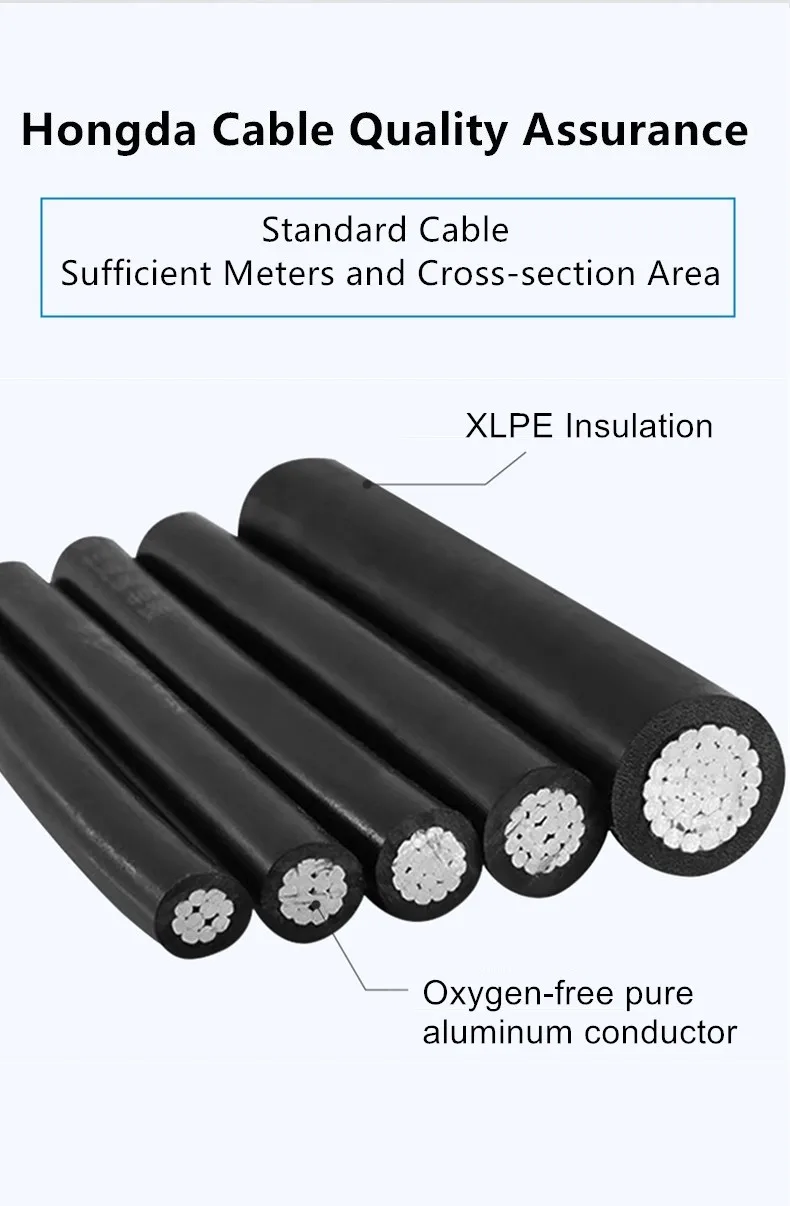Aluminum Twisted Overhead Duplex Triplex Service Drop Cable Sizes