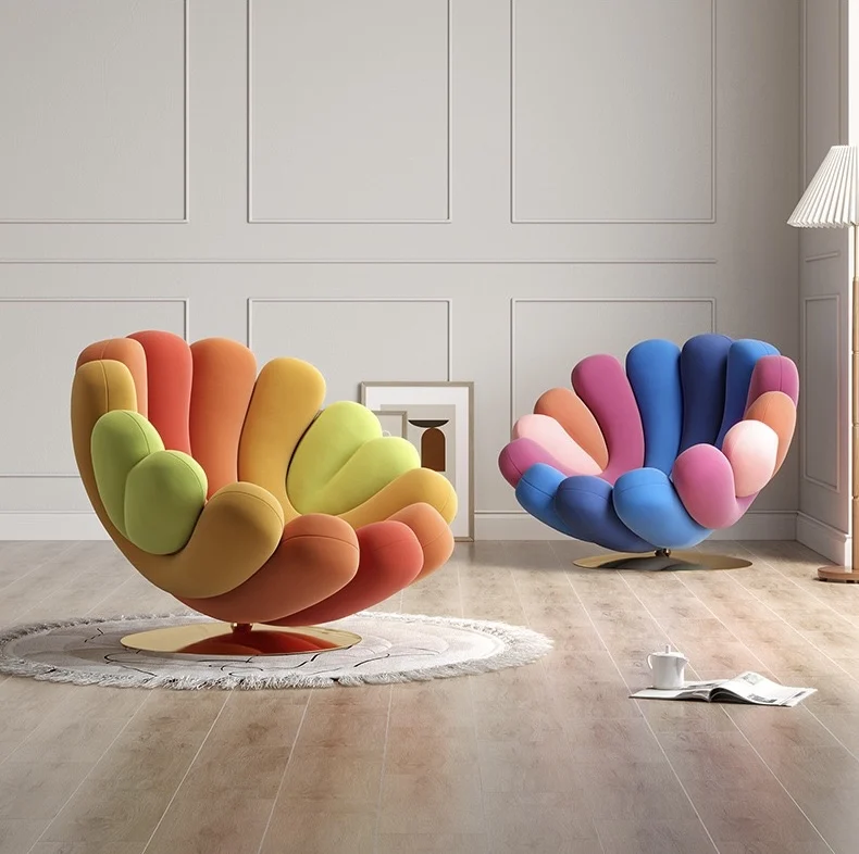 Modern Rotating Arm Sofa Chair Modern Design Colorful Hotel Recliner ...