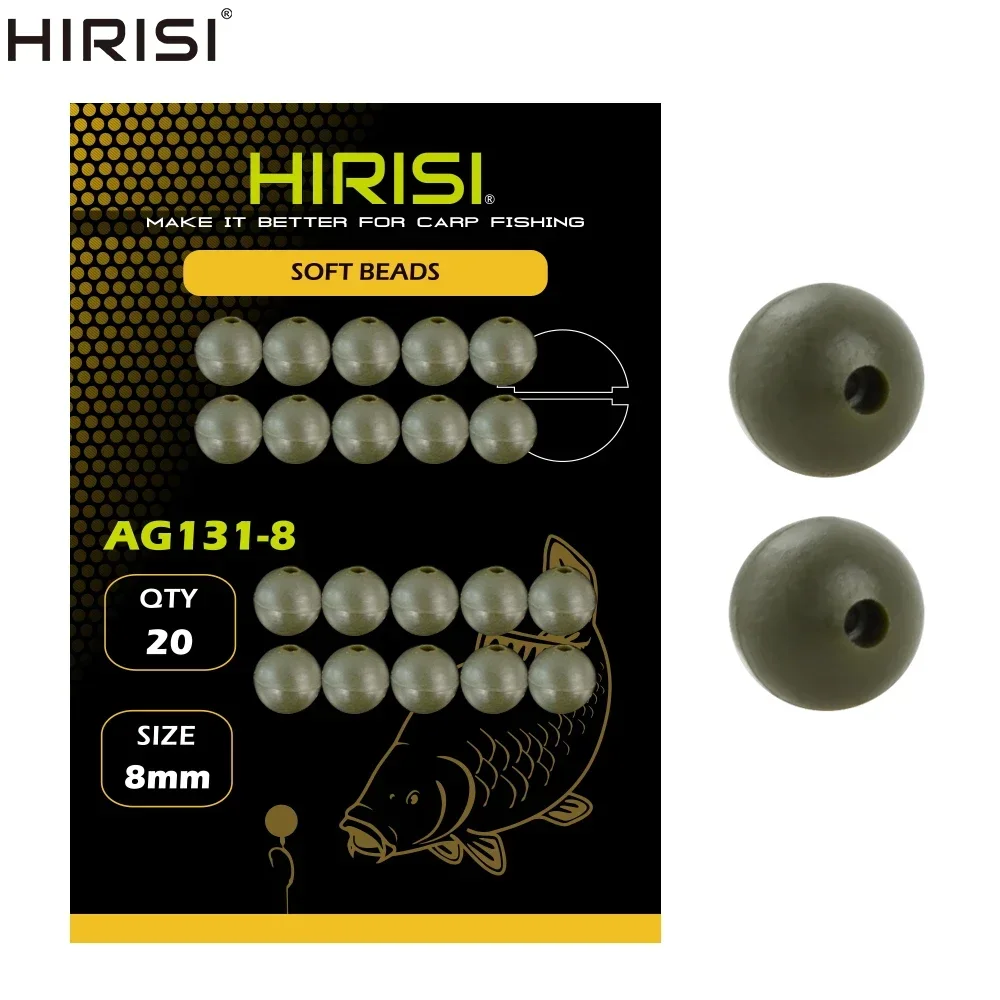 Hirisi Carp Fishing Rubber Shock Beads - Durable & Eco-friendly
