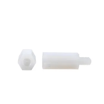 White Plastic Spacers And Standoffs M2 M2.5 M3 M4 Pcb Nylon Hex Spacer ...