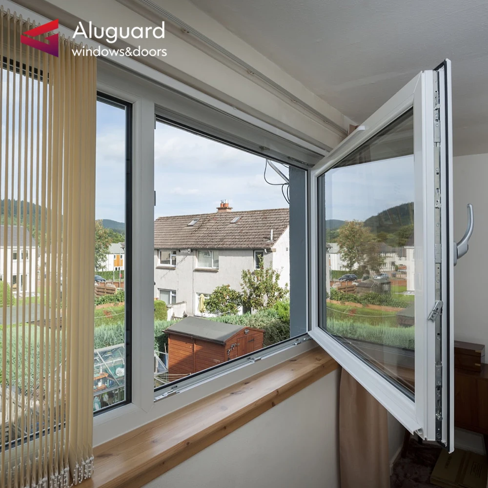 NFRC large french glass casement window aluminum swing window Hurricane ...