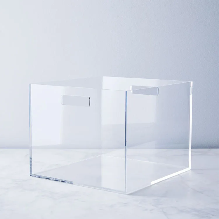 extra Large Acrylic Box with Lid 5-sided clear Acrylic Storage Boxes ...