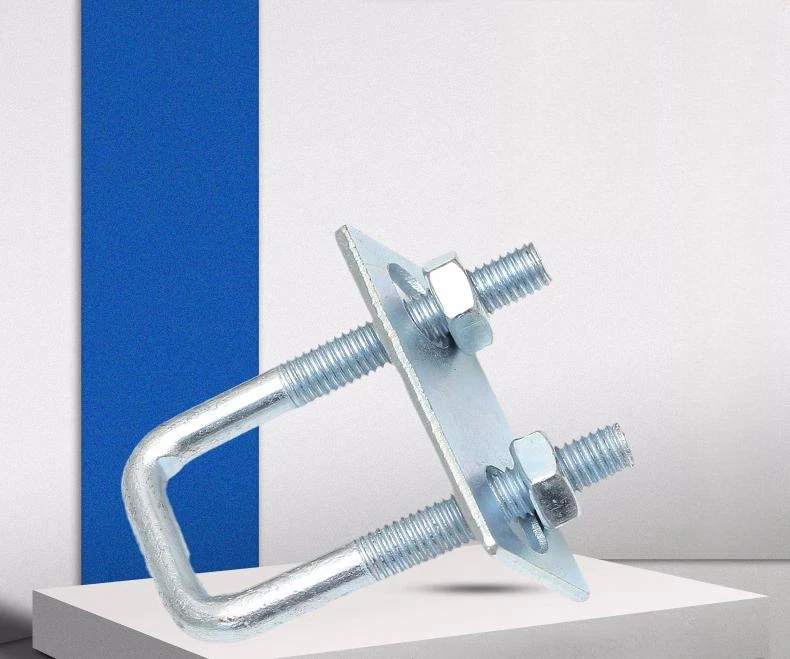 Galvanized Square U-Shaped Pipe Clamp U-Bolt Extension Fastener ...