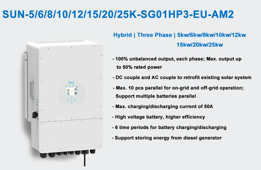 Deye Three Phase Hybrid Inverter 10kw 20kw 30kw 50kw Hybrid Solar Inverter - Buy 10kw 20kw 30kw ...