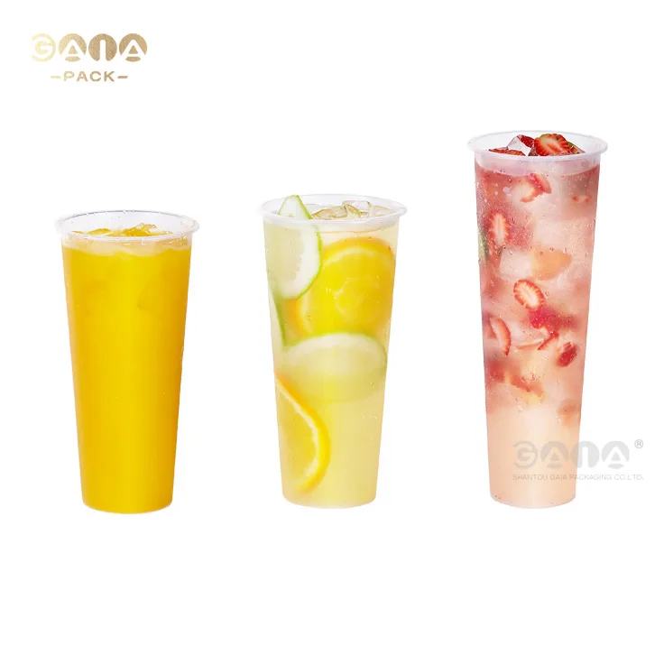 Disposable Bubble Tea Cup Customized Logo Printing Milk Tea Cup Plastic ...