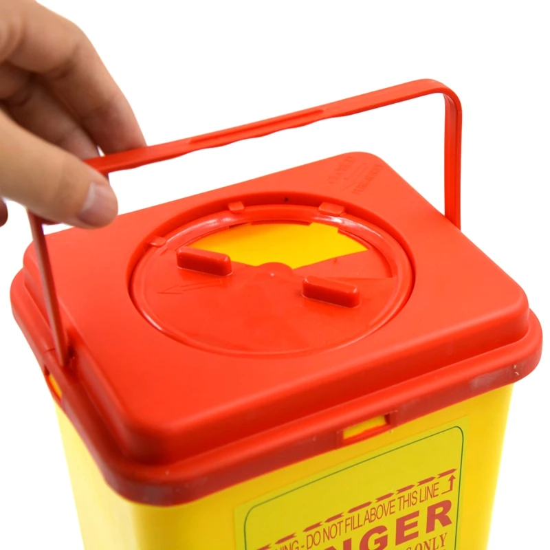 5L Disposable Plastic Biohazard Medical Safety Sharps Container