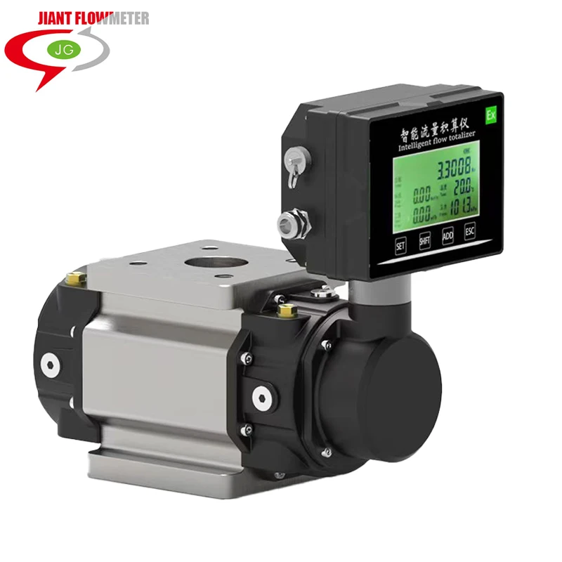 Jiant Gas Roots Flowmeter Flange Connection Rs485 4-20ma Gas Waist Wheel Flowmeter With Display ...